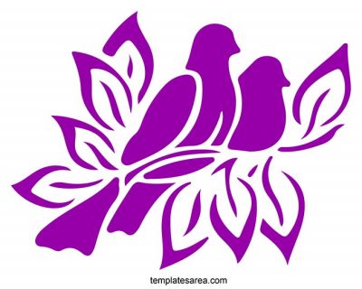 Birds Free SVG Stencil File - TemplatesArea