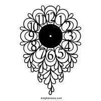 Free DXF Laser Cut Wall Clock Design File - TemplatesArea