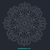 Mandala DWG CAD Block File for CNC and AutoCAD - TemplatesArea