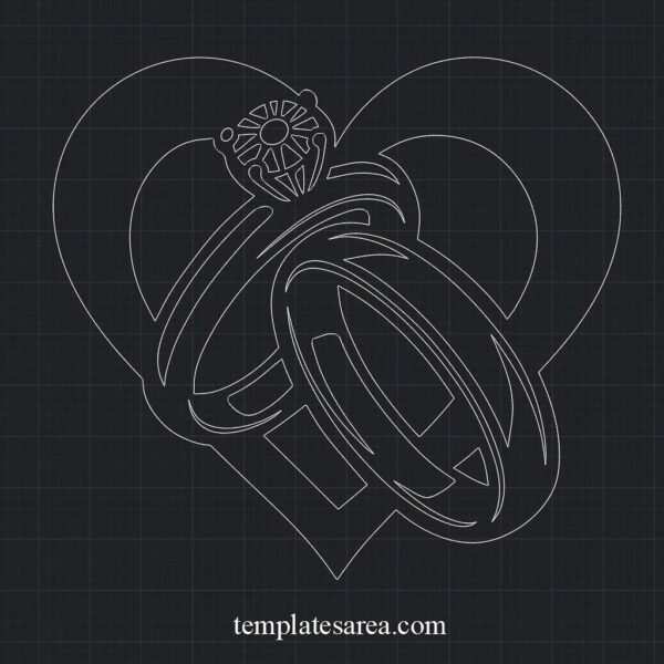 Wedding Rings DWG – Free CAD Block & CNC Cutting File - TemplatesArea